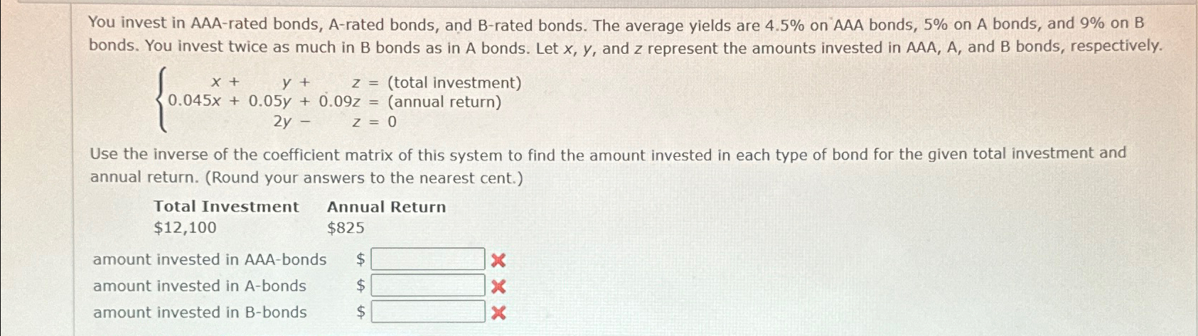 Solved You invest in AAA-rated bonds, A-rated bonds, and | Chegg.com