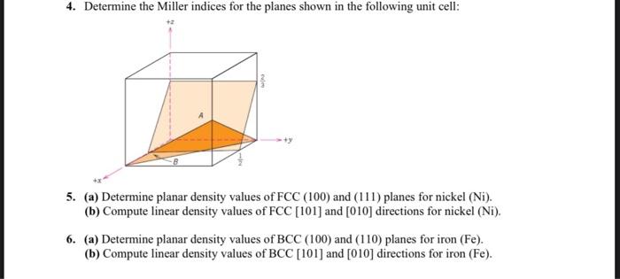 Solved 5. (a) Determine planar density values of FCC (100) | Chegg.com