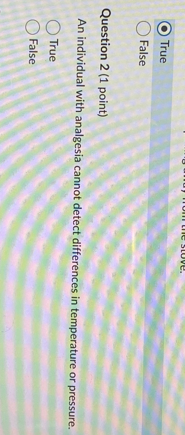 Solved TrueFalseQuestion 2 (1 ﻿point)An individual with | Chegg.com