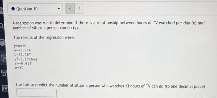 Solved A regression was run to determine if there is a | Chegg.com