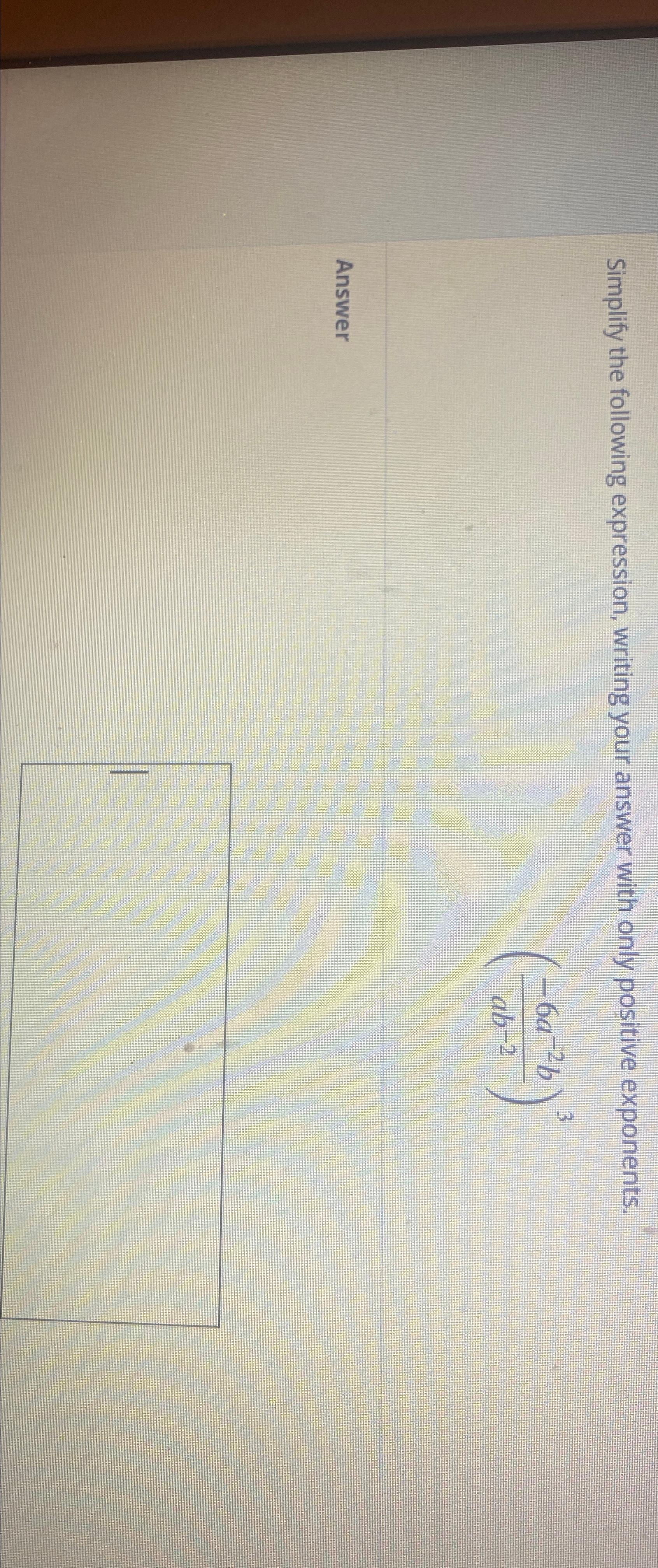 Solved Simplify the following expression, writing your | Chegg.com