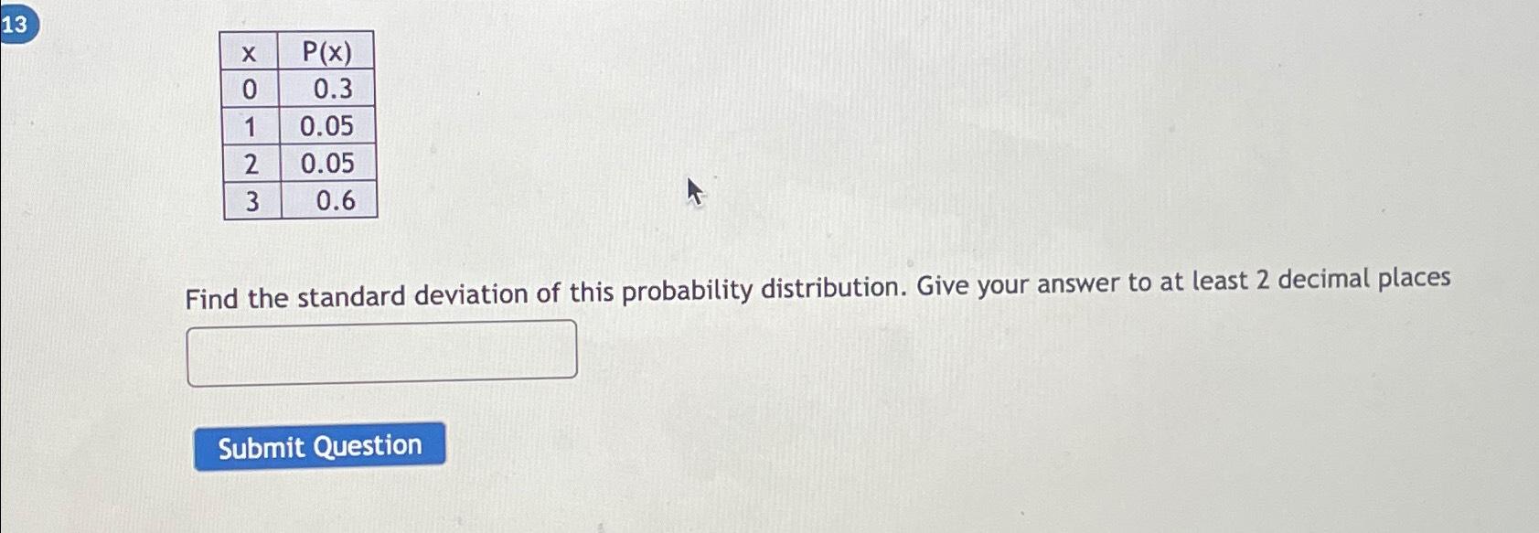 Solved \table[[x,P(x) | Chegg.com