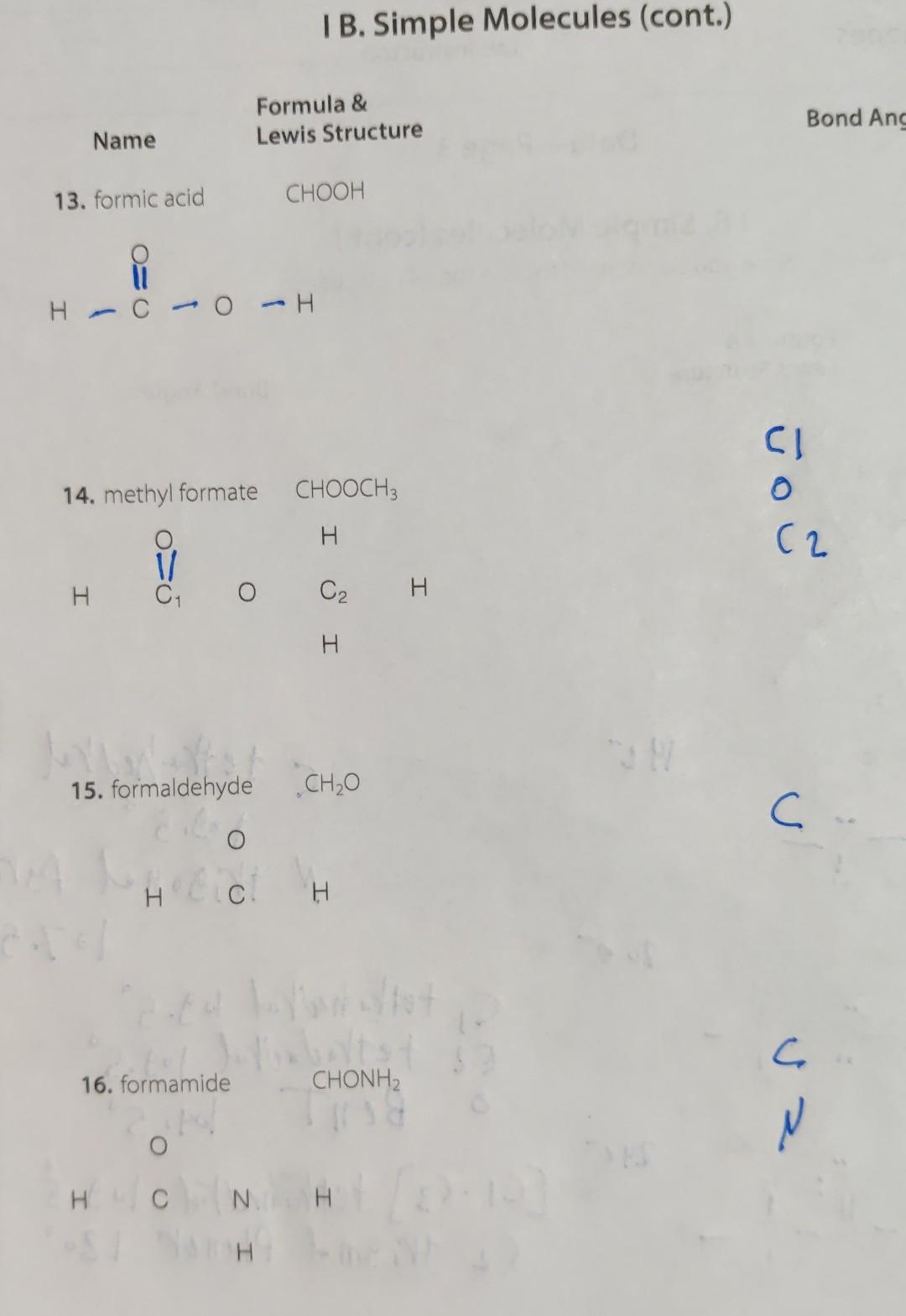Solved i would like to know the bond angles in every | Chegg.com