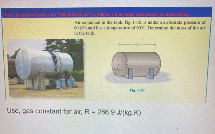 Solved HW2 AFM DUO First do research more on "Ideal Gas Law" | Chegg.com