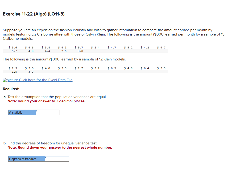 Solved Exercise 11-22 (Algo) (LO11-3)Suppose you are an | Chegg.com