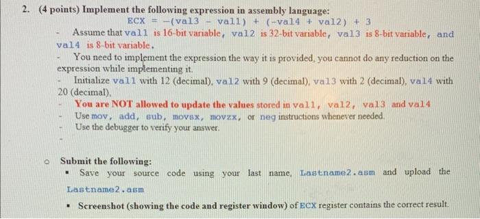Solved 2. (4 points) Implement the following expression in | Chegg.com