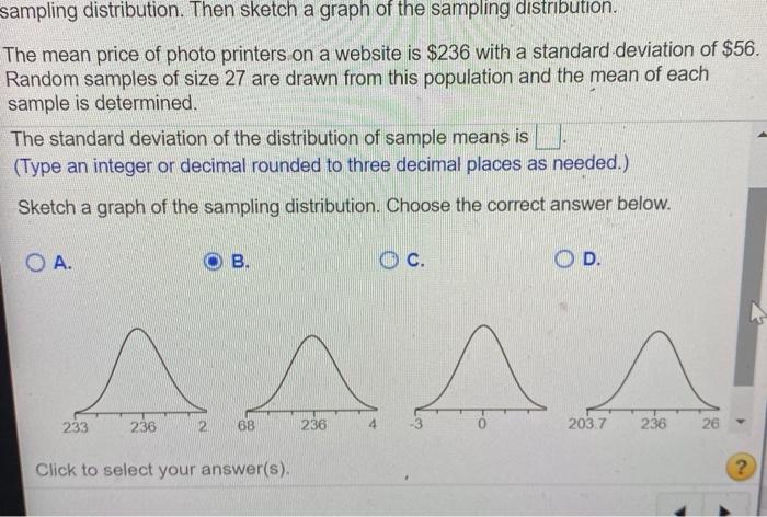 Solved sampling distribution. Then sketch a graph of the | Chegg.com