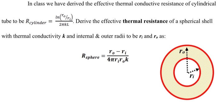 Solved In class we have derived the effective thermal | Chegg.com