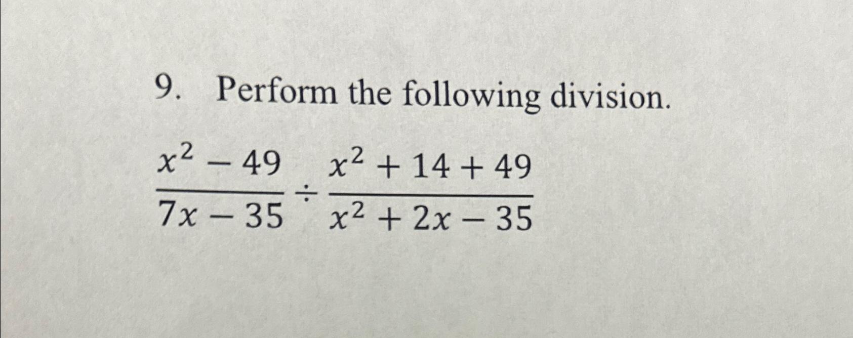 Solved Perform the following | Chegg.com