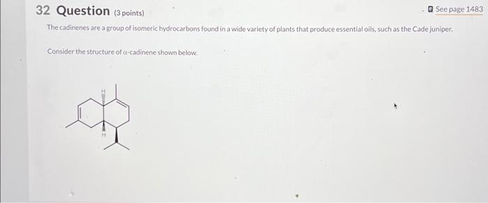 Solved 2 Question (3 points) The cadinenes are agroup of | Chegg.com