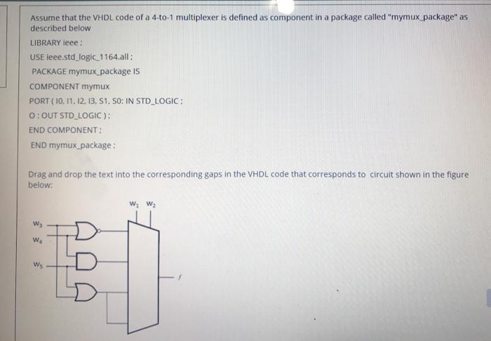 Solved Assume that the VHDL code of a 4-to-1 multiplexer is | Chegg.com