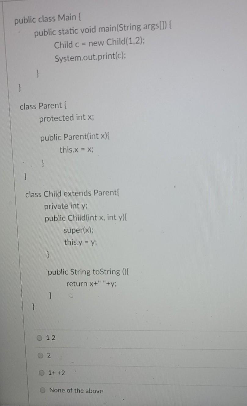 Solved public class Main { public static void main(String | Chegg.com
