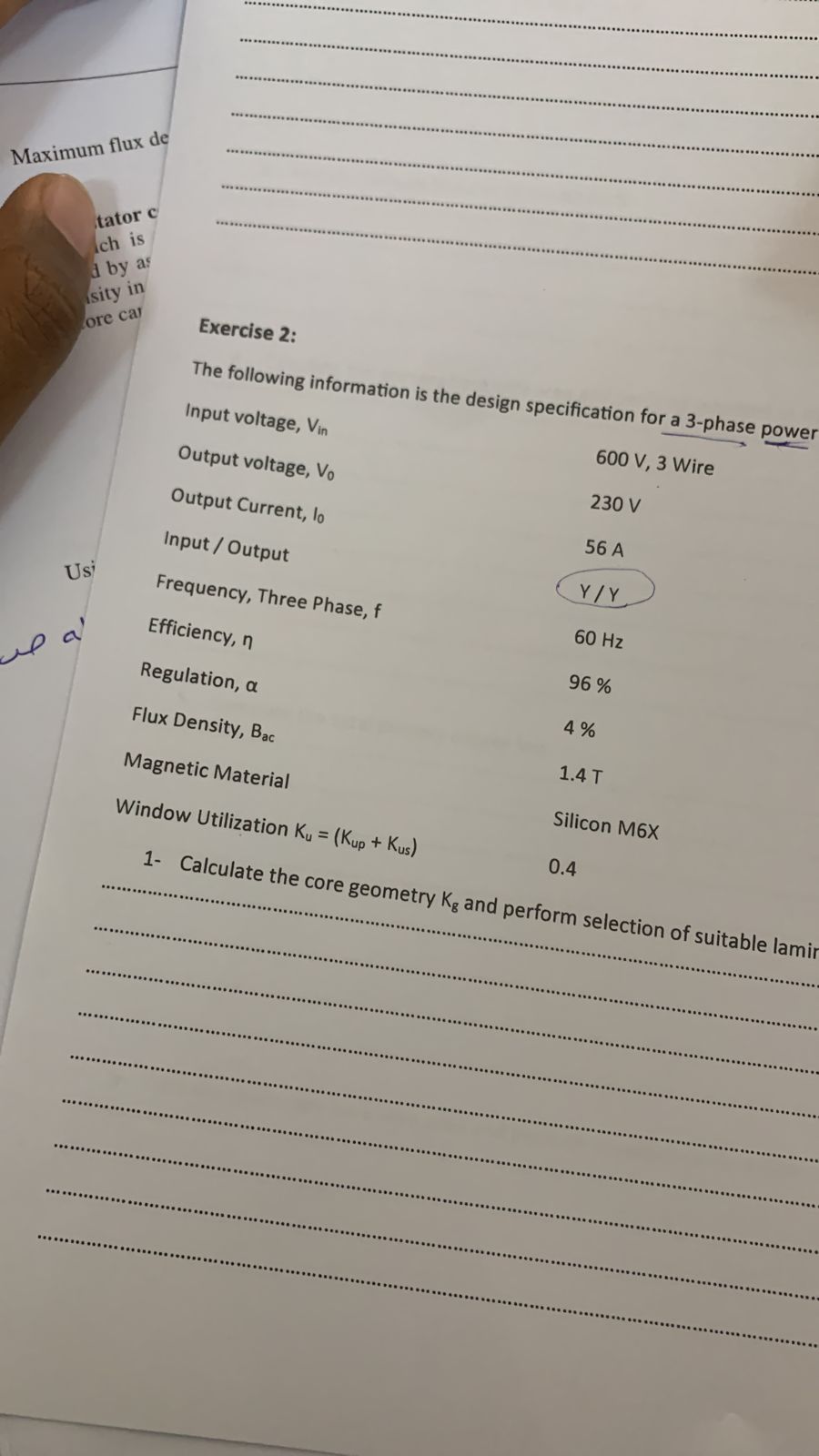 Solved Exercise 2:The following information is the design | Chegg.com