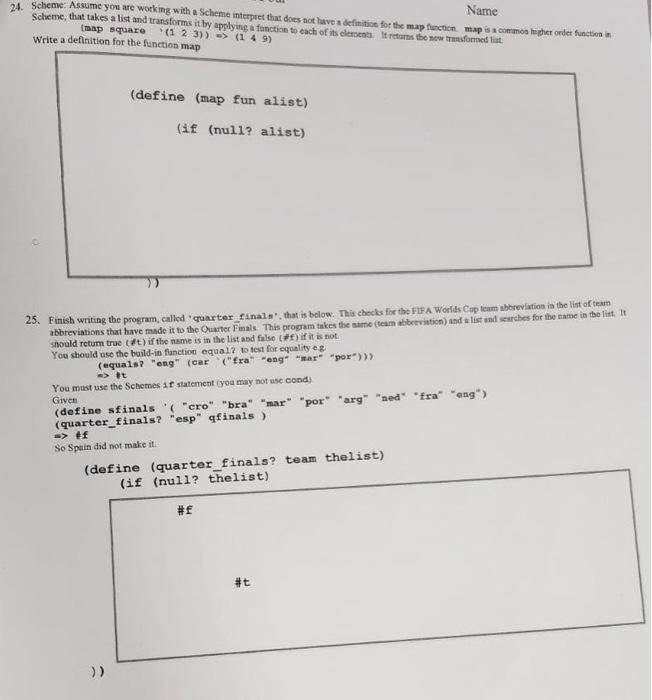 Solved Scheme: Assume you are working with a Scheme | Chegg.com