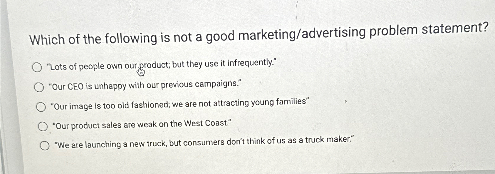 Solved Which of the following is not a good | Chegg.com