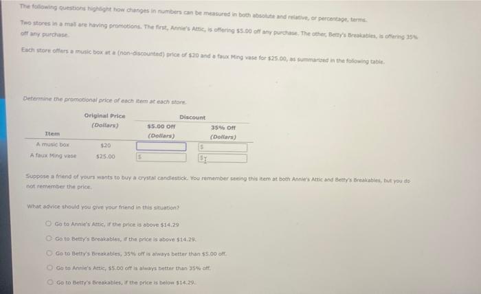 Solved The following question highlight how changes in | Chegg.com