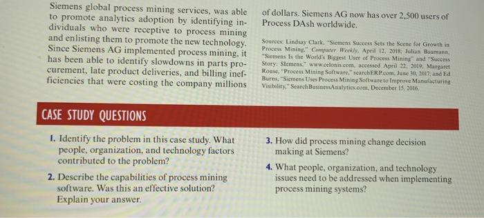 Solved INTERACTIVE SESSION: TECHNOLOGY Siemens Makes | Chegg.com