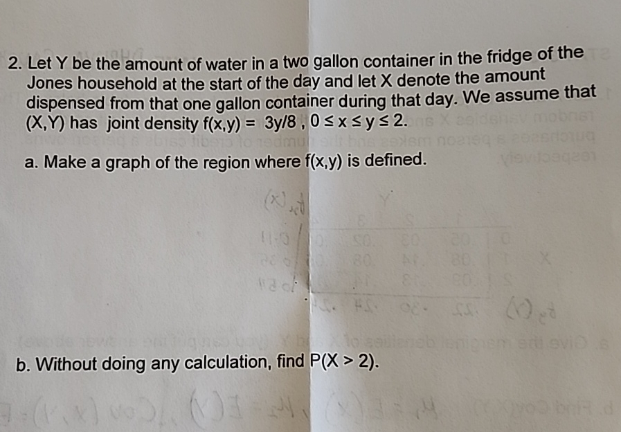 Solved Let Y ﻿be the amount of water in a two gallon | Chegg.com