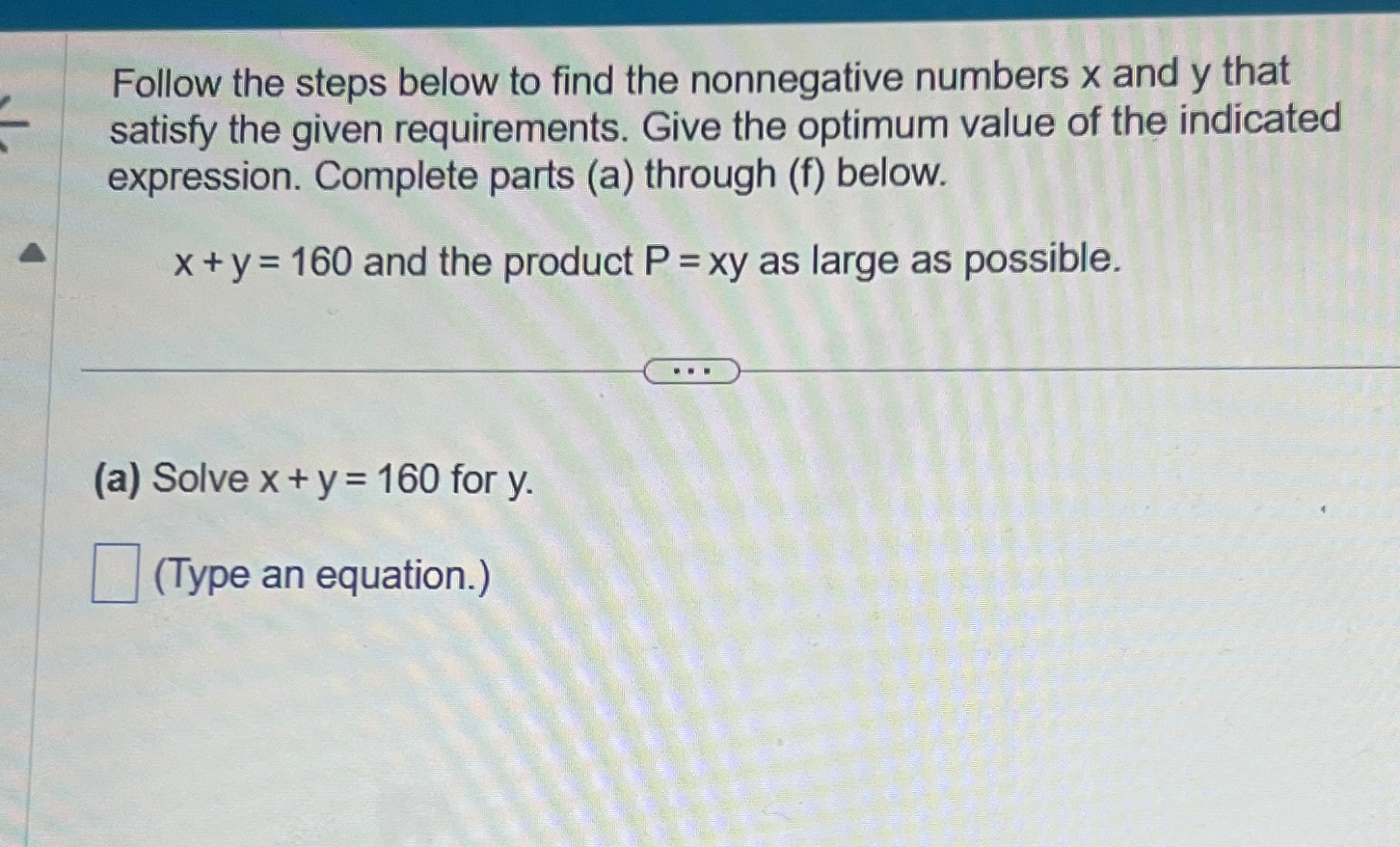 Solved Follow the steps below to find the nonnegative | Chegg.com