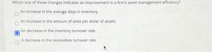 Solved Which one of these changes indicates an improvement | Chegg.com