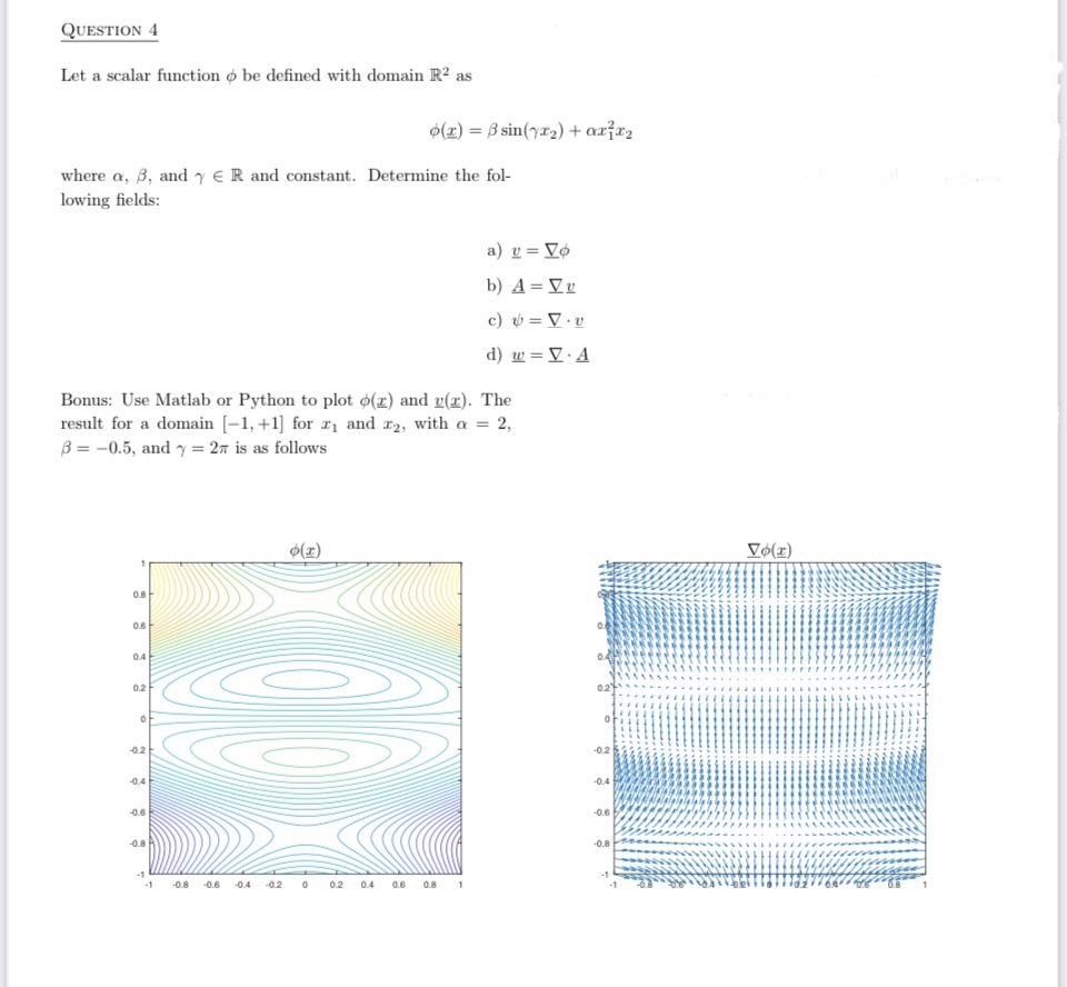 Solved QUESTION 4Let a scalar function φ ﻿be defined with | Chegg.com