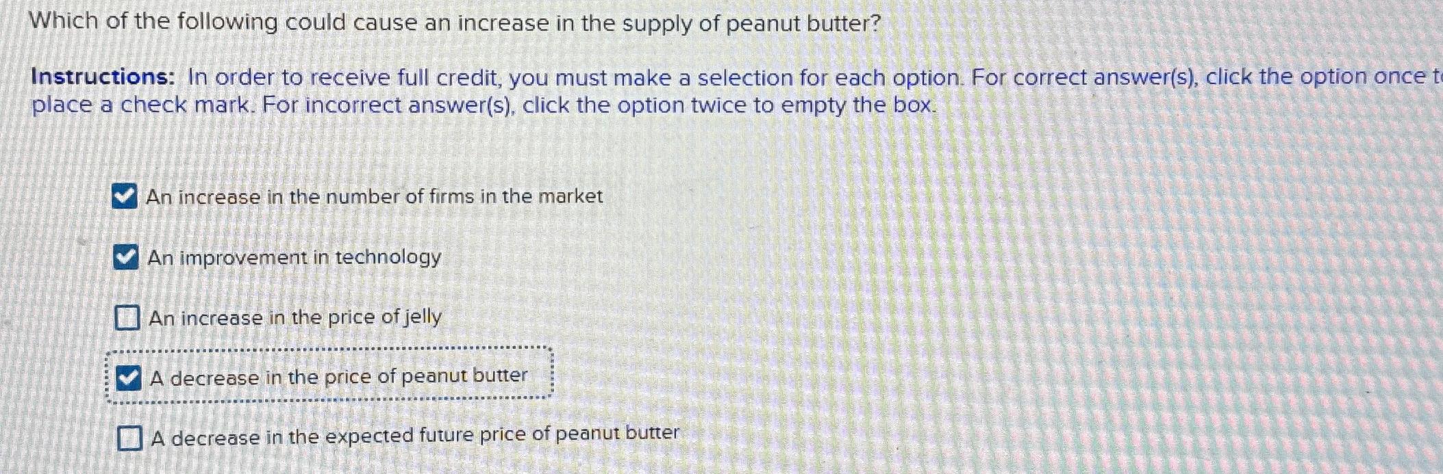 Solved Which of the following could cause an increase in the | Chegg.com