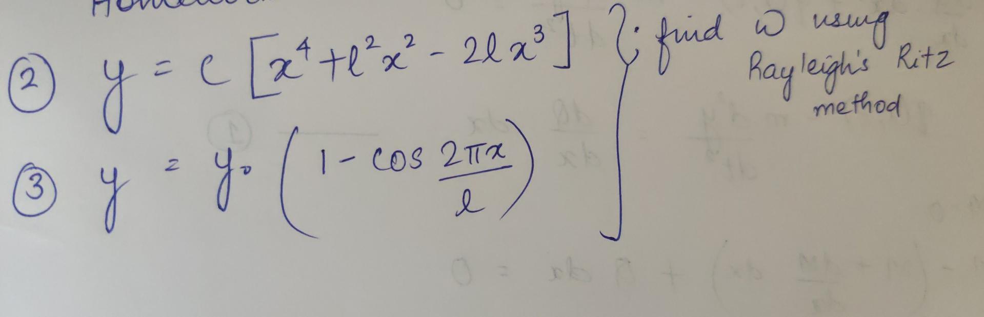 Solved 2 2 Rayleigh's Ritz method y = c [x* te ²x² - 21 23 ] | Chegg.com