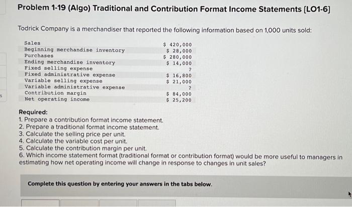 Solved Prepare a traditional format income | Chegg.com