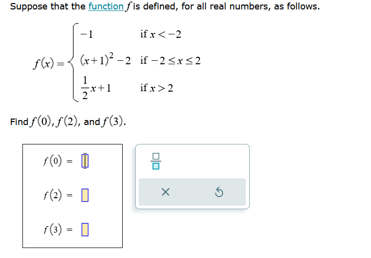 Solved Suppose that the function f ﻿is defined, for all real | Chegg.com