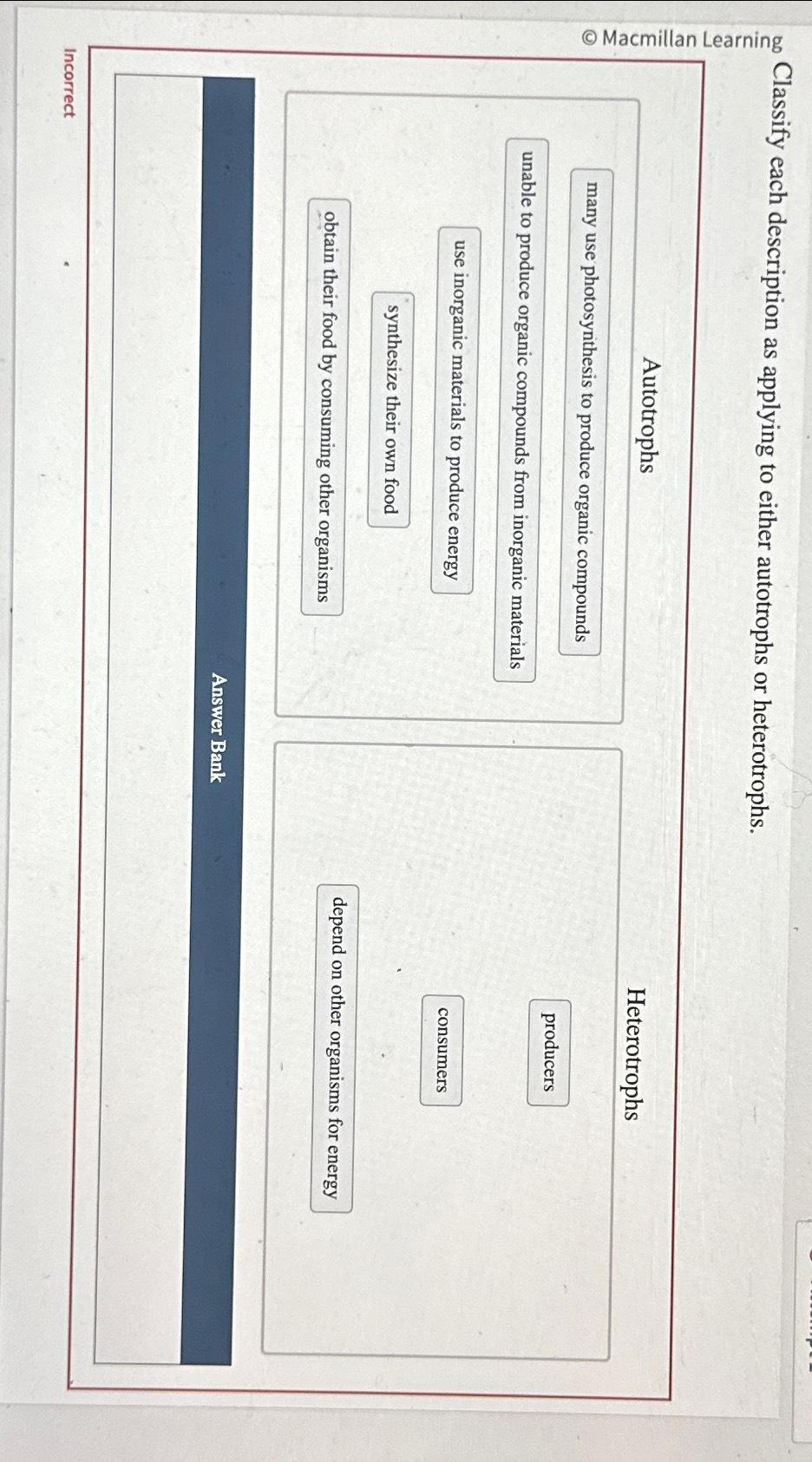 Solved ?5∞ ﻿Classify each description as applying to either | Chegg.com