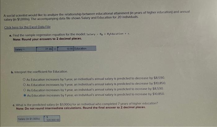 Solved A social scientist would like to analyze the | Chegg.com