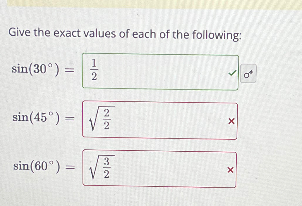 Solved Give the exact values of each of the | Chegg.com