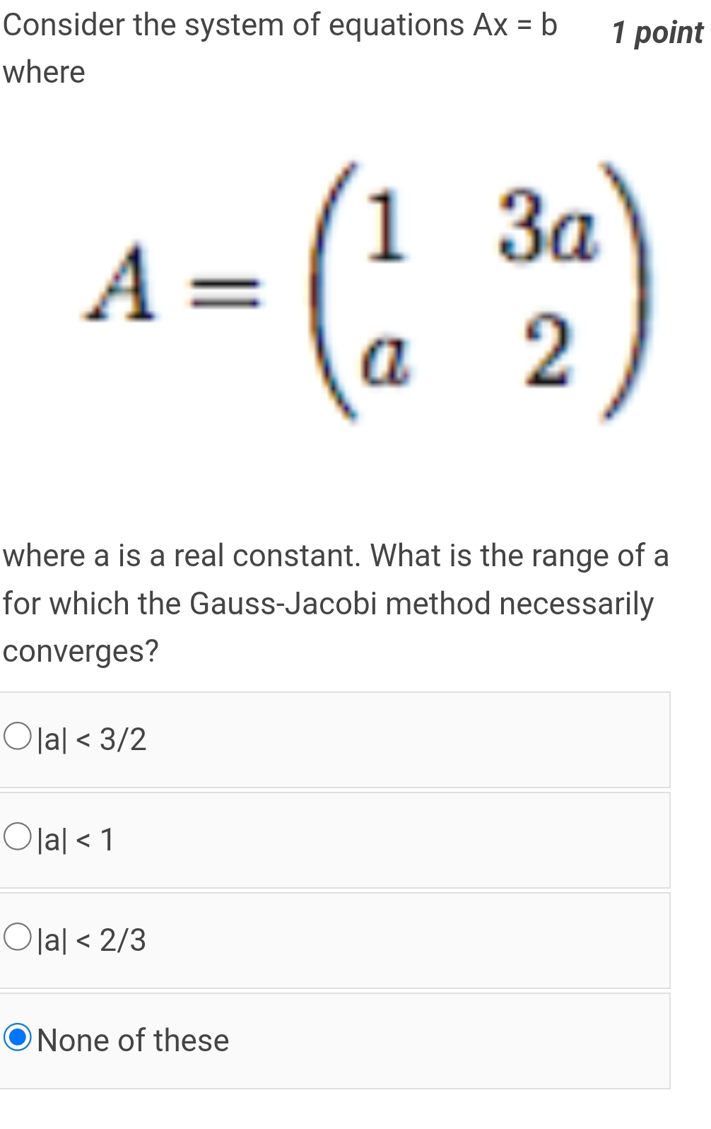 Solved Consider the system of equations Ax=b1 | Chegg.com