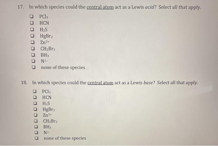 Solved To answer Questions 17-18, refer to the Lewis | Chegg.com