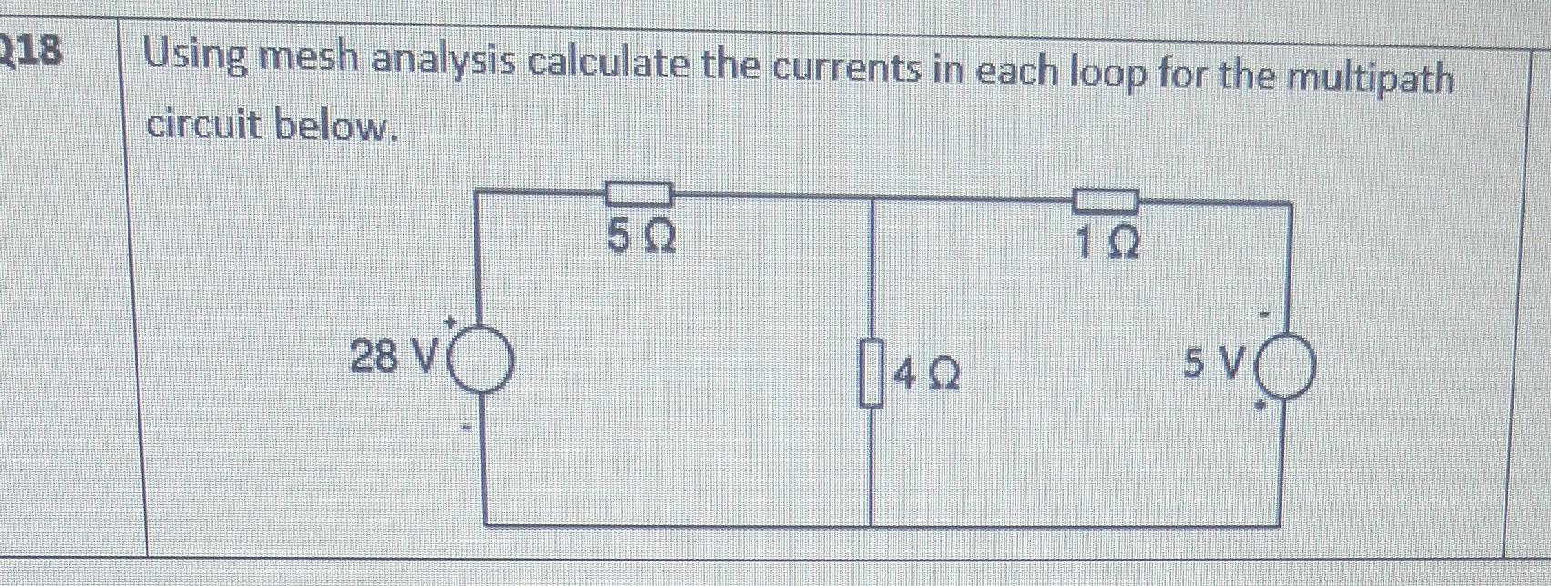 Solved Using mesh analysis calculate the currents in each | Chegg.com