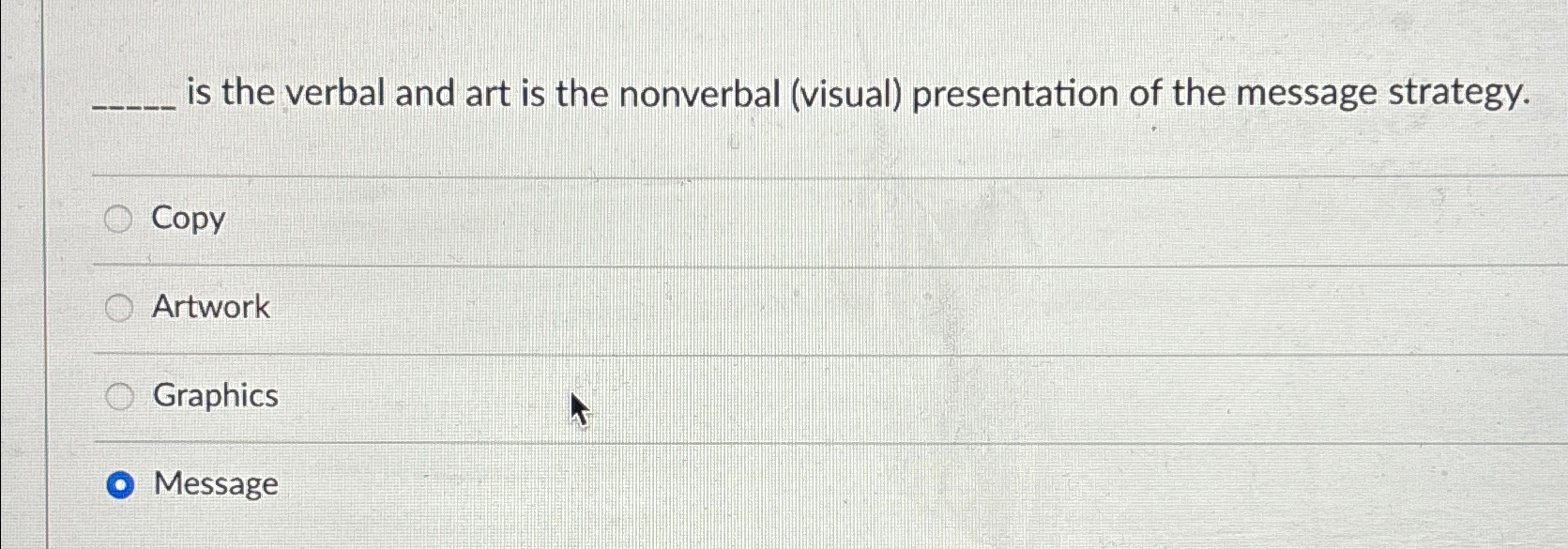 Solved is the verbal and art is the nonverbal (visual) | Chegg.com