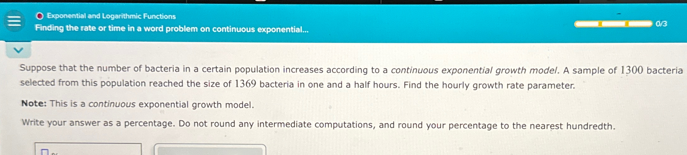 Solved Exponential and Logarithmic FunctionsFinding the rate | Chegg.com