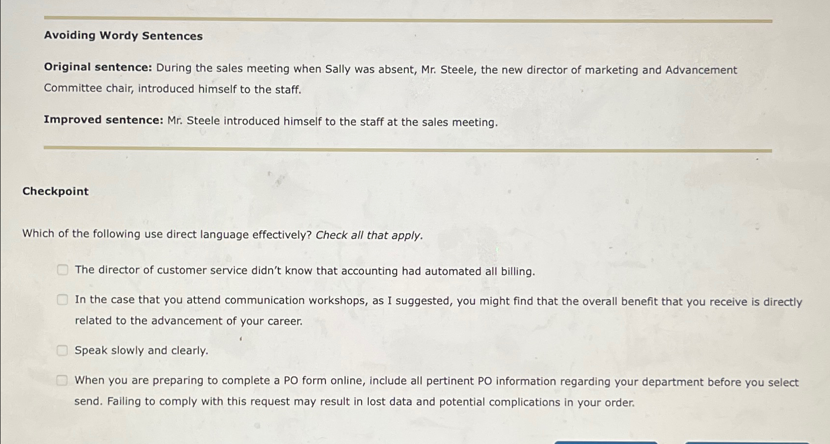 Solved Avoiding Wordy SentencesOriginal sentence: During the | Chegg.com