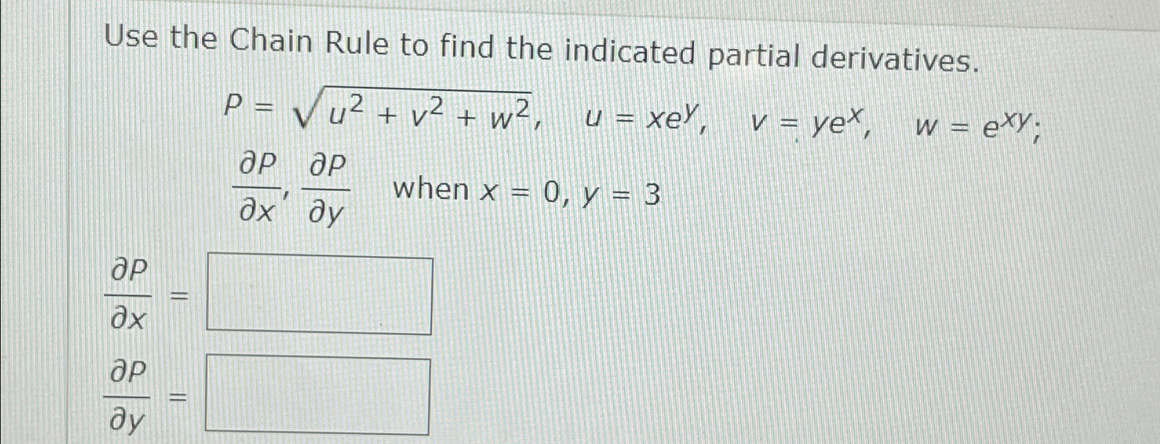 Solved Use the Chain Rule to find the indicated partial | Chegg.com