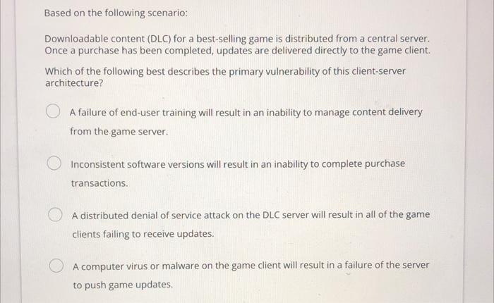 Solved Downloadable content (DLC) for a best-selling game is | Chegg.com