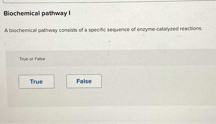 Solved Biochemical pathway! A biochemical pathway consists | Chegg.com