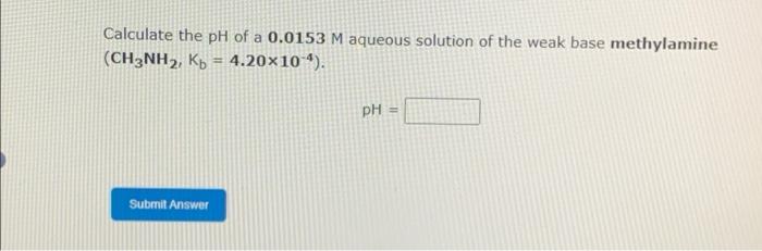 Solved Calculate the pH of a 0.521 M aqueous solution of | Chegg.com