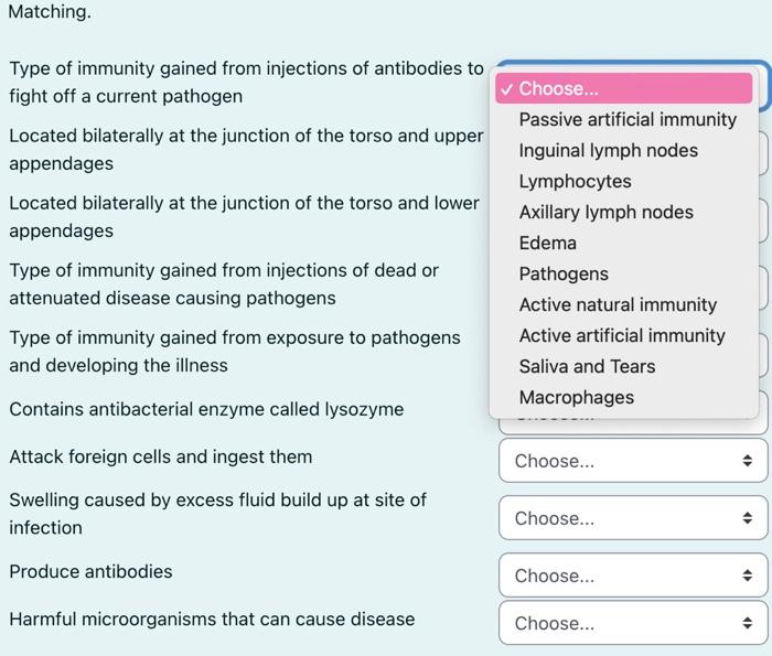 Solved Type of immunity gained from injections of antibodies | Chegg.com