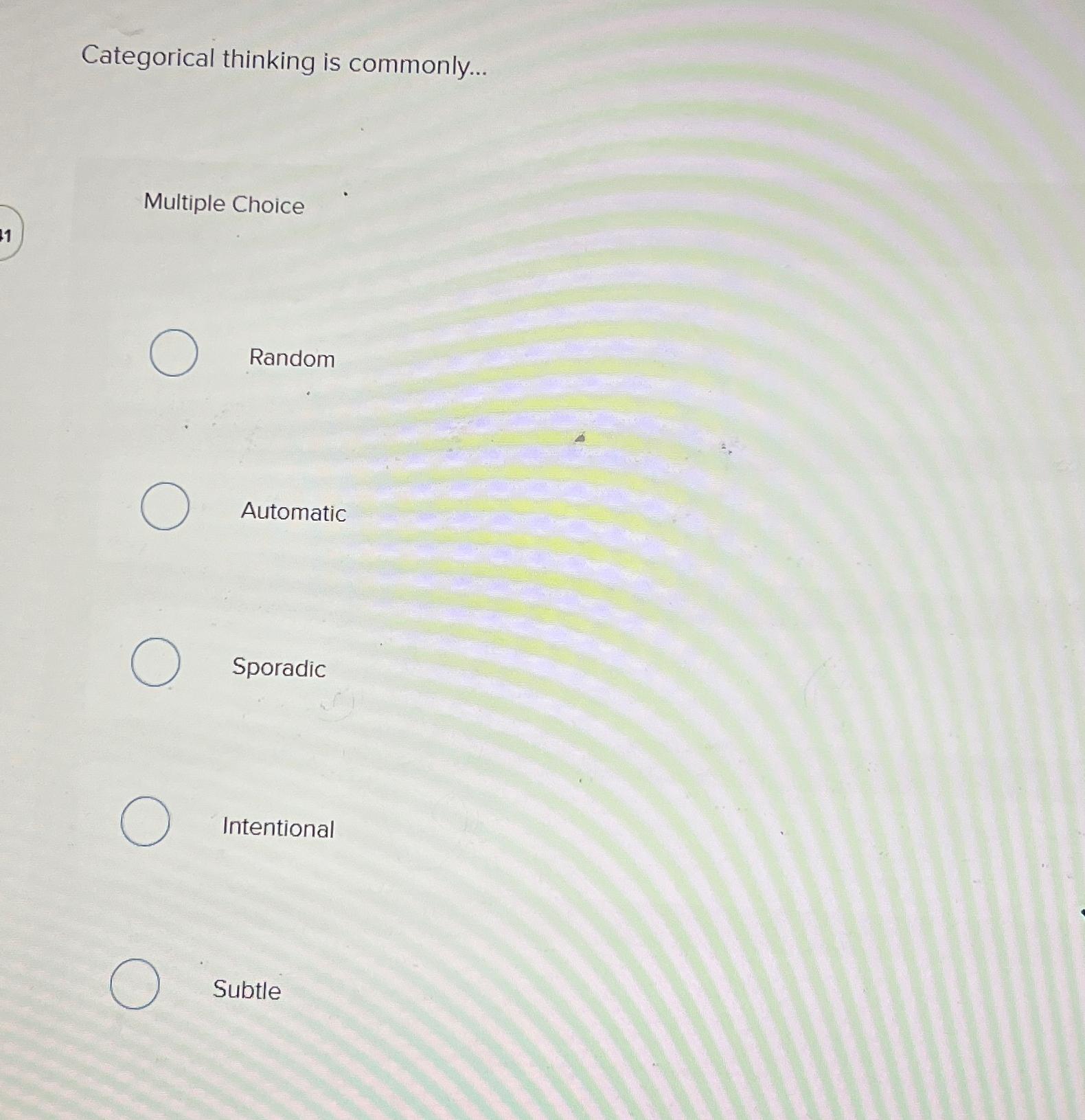 Solved Categorical thinking is commonly...Multiple | Chegg.com