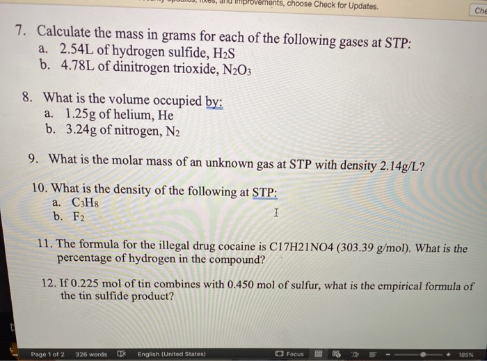 Solved 2. Calculate the mass in grams for each of the | Chegg.com