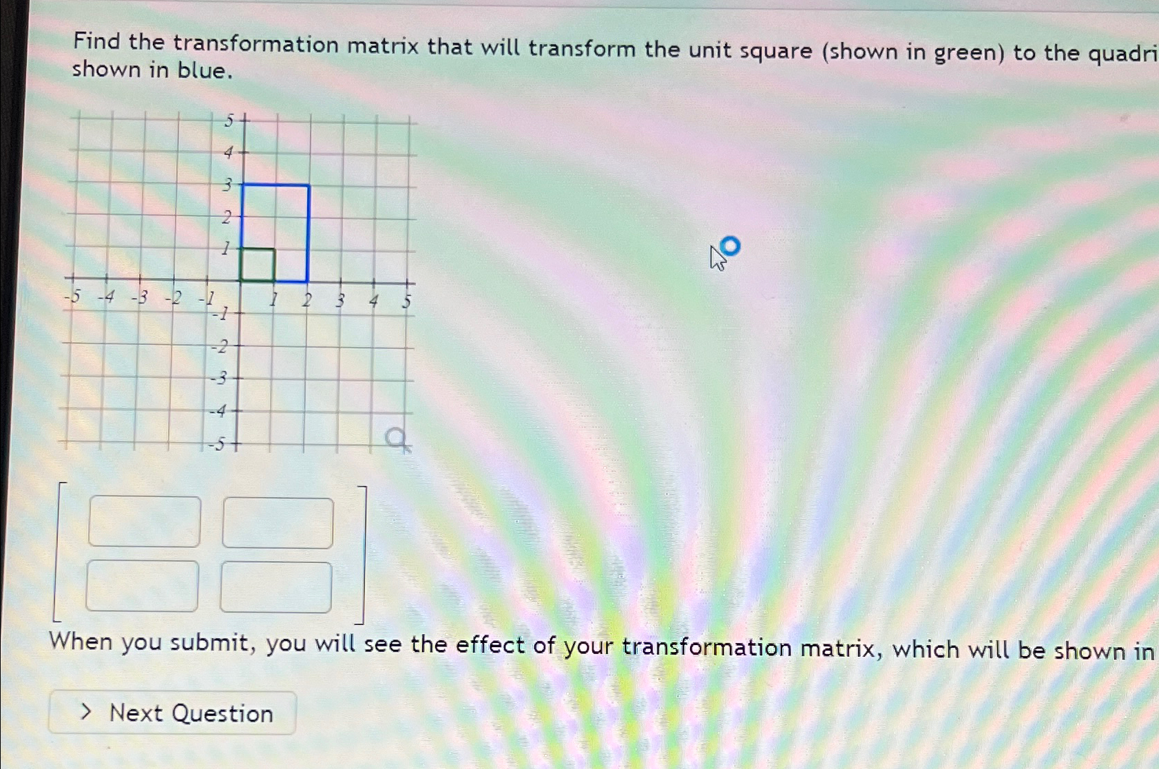 Solved Find the transformation matrix that will transform | Chegg.com