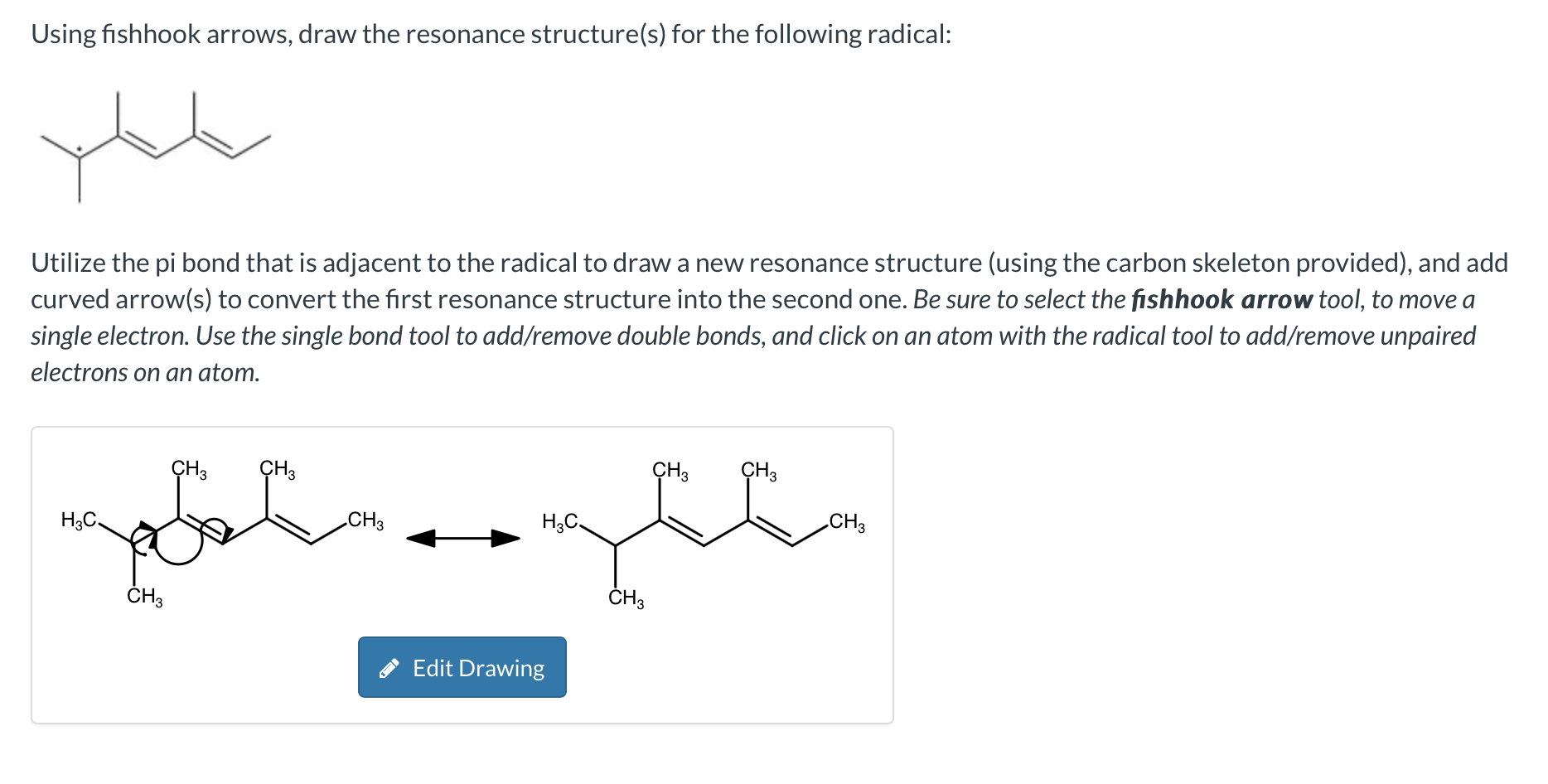 Solved Using fishhook arrows, draw the resonance | Chegg.com