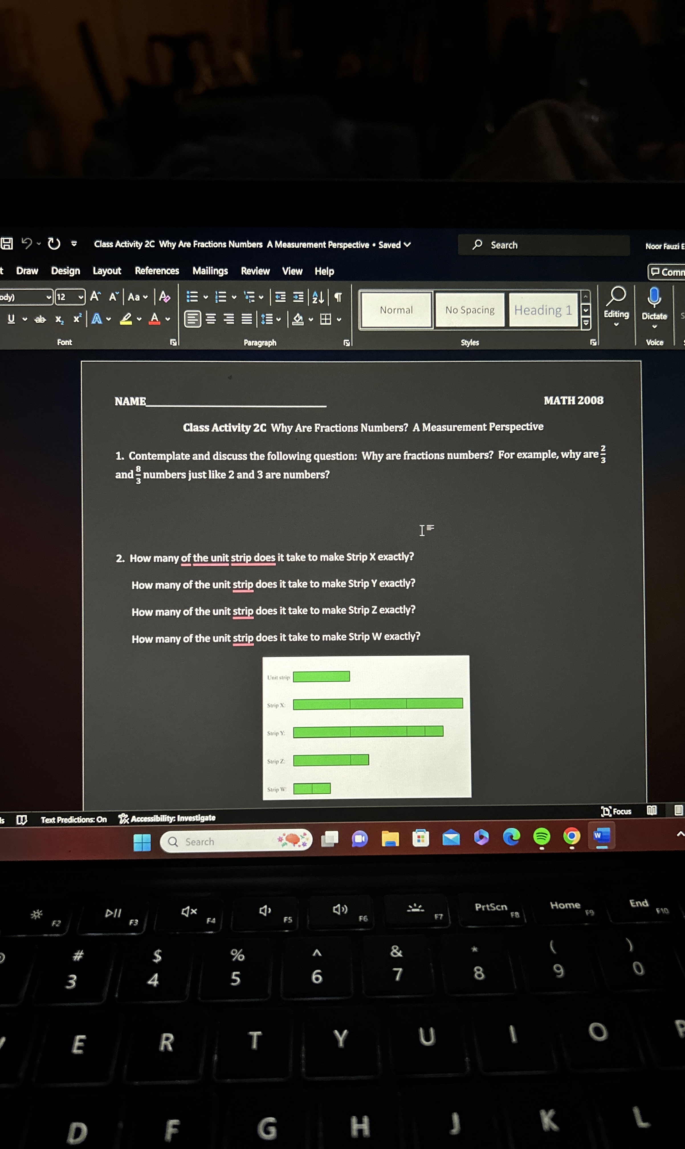 Solved Class activity 2C why sre fractions numbere? A | Chegg.com