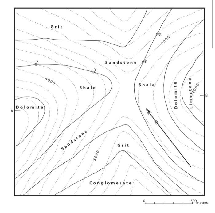 a) Determine the strike and dip of the | Chegg.com