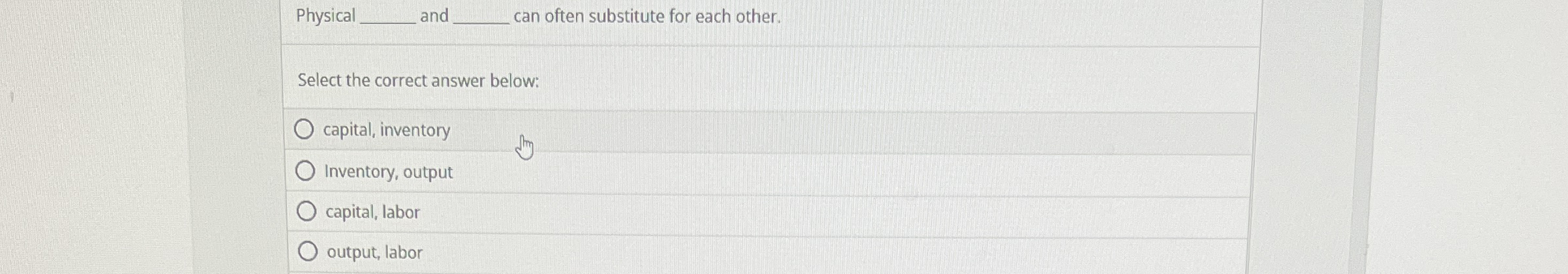 Solved QUESTION 42 - 1 ﻿POINTPhysicalancan often substitute | Chegg.com